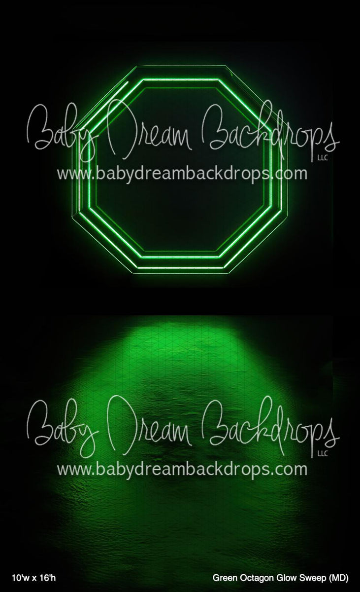 Green Octagon Glow Sweep (MD) – Baby Dream Backdrops