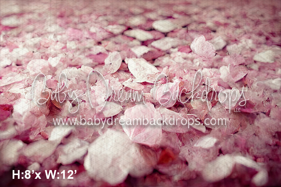 Pink Flowers Floor Fabric Drop (SM) – Baby Dream Backdrops