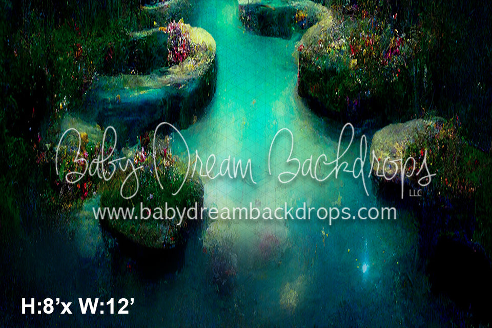 Pretty Pond Floor Fabric Drop (SM) – Baby Dream Backdrops