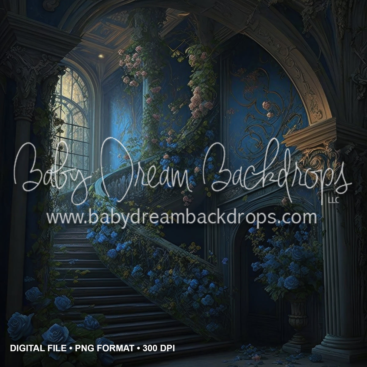 Penelope Main Staircase Digital Download – Baby Dream Backdrops