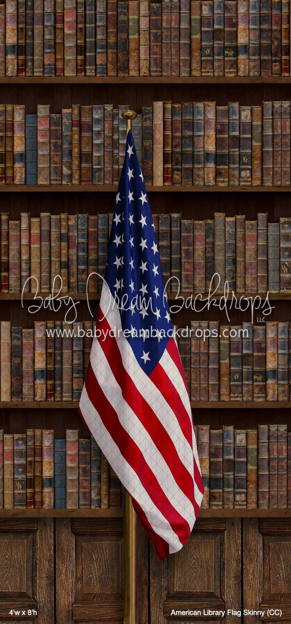 American Library Flag Skinny (CC) — Baby Dream Backdrops