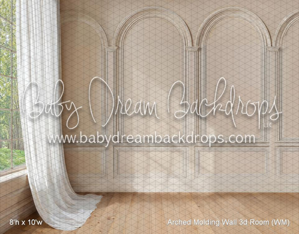 Arched Molding Wall 3d Room (WM) — Baby Dream Backdrops