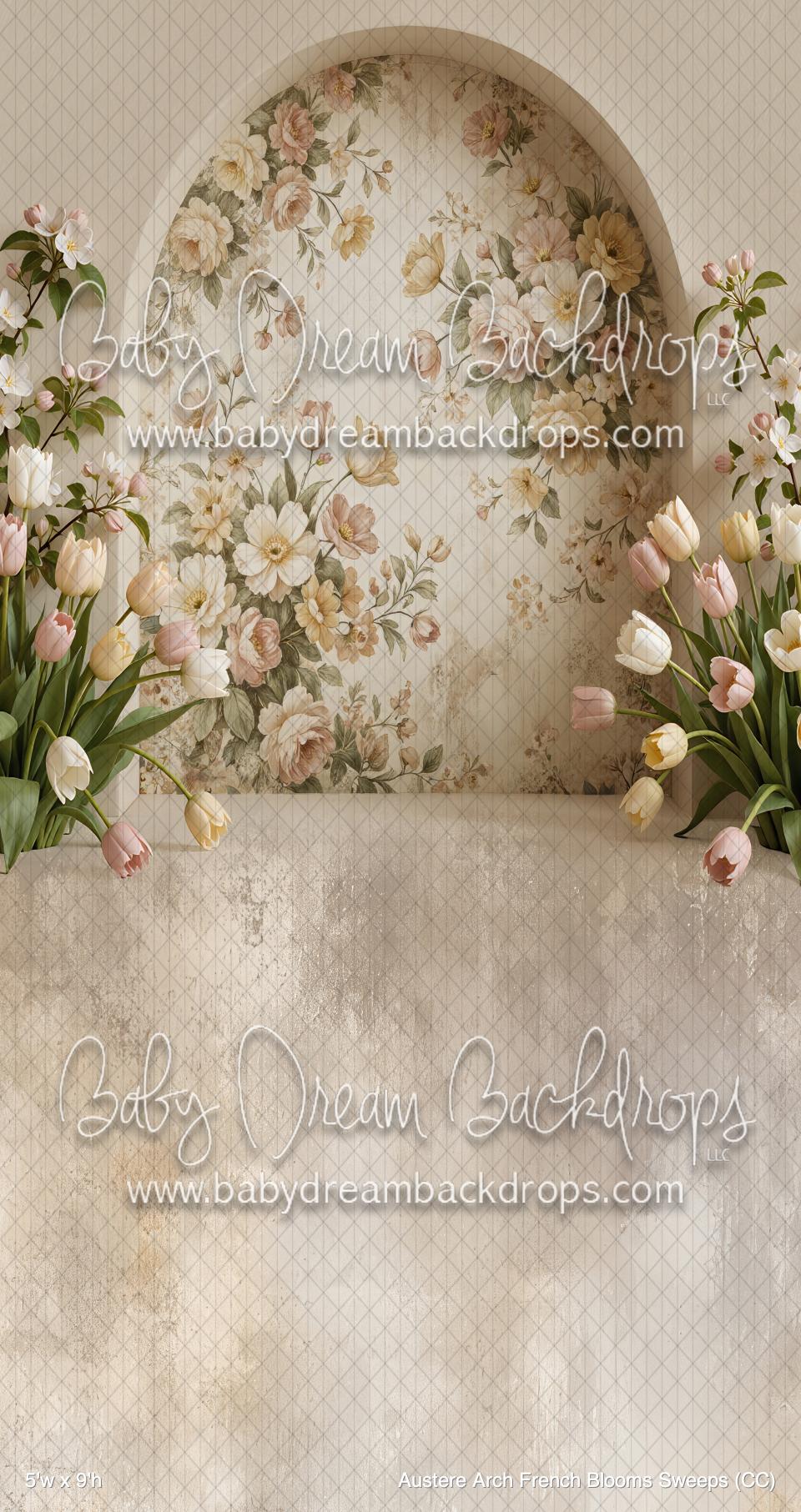 Austere Arch French Blooms Sweeps (CC) — Baby Dream Backdrops