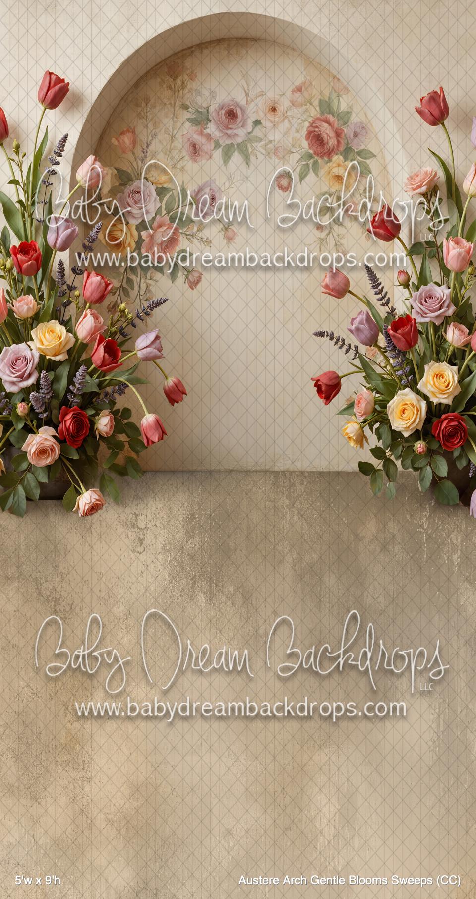 Austere Arch Gentle Blooms Sweeps (CC) — Baby Dream Backdrops