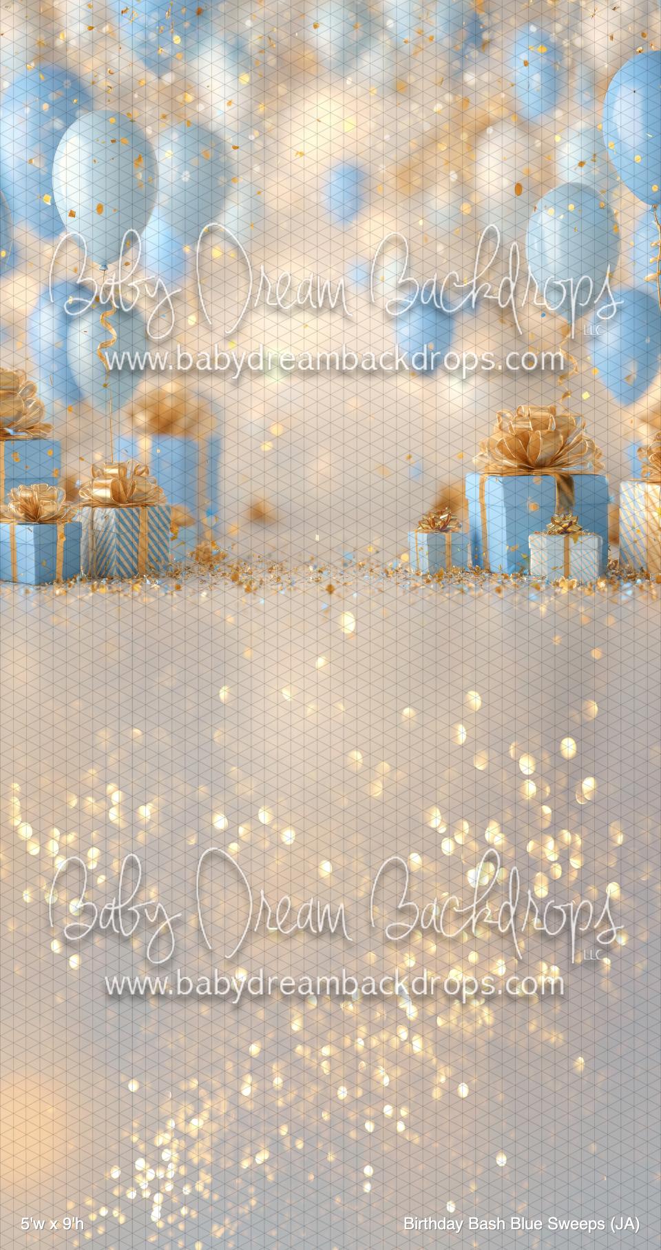 Birthday Bash Blue Sweeps (JA) — Baby Dream Backdrops
