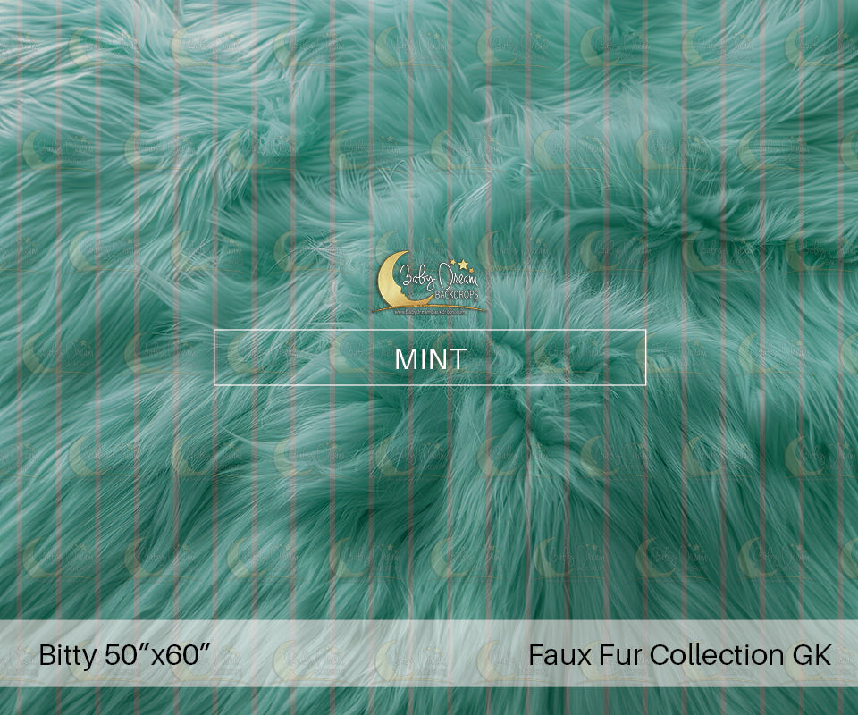 Bitty Nursery Dream Faux Fur Mint (GK) — Baby Dream Backdrops