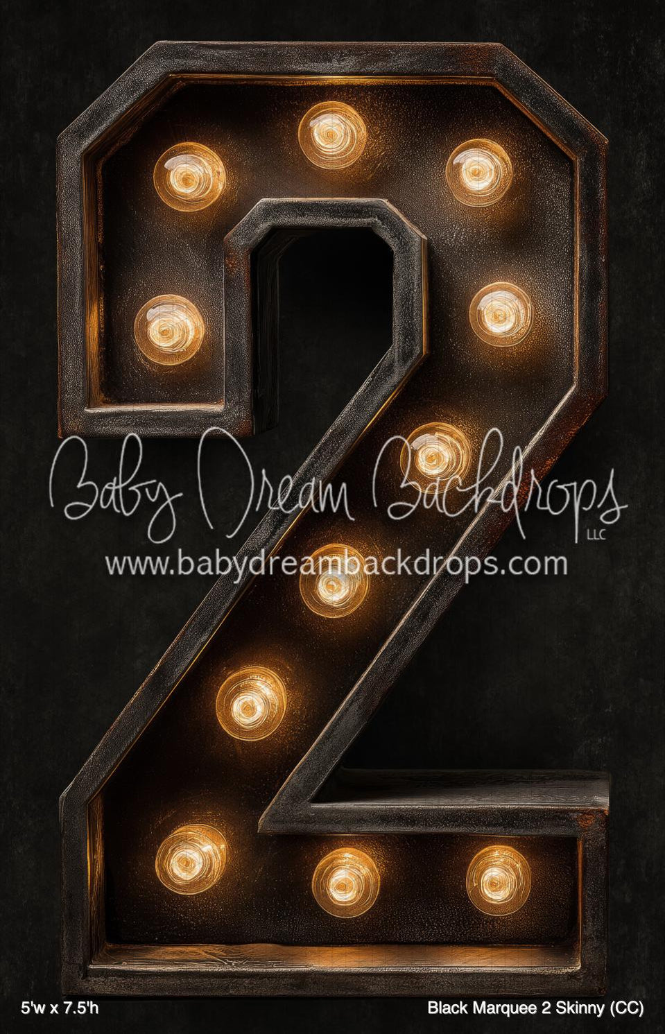 Black Marquee 2 Skinny (CC) — Baby Dream Backdrops