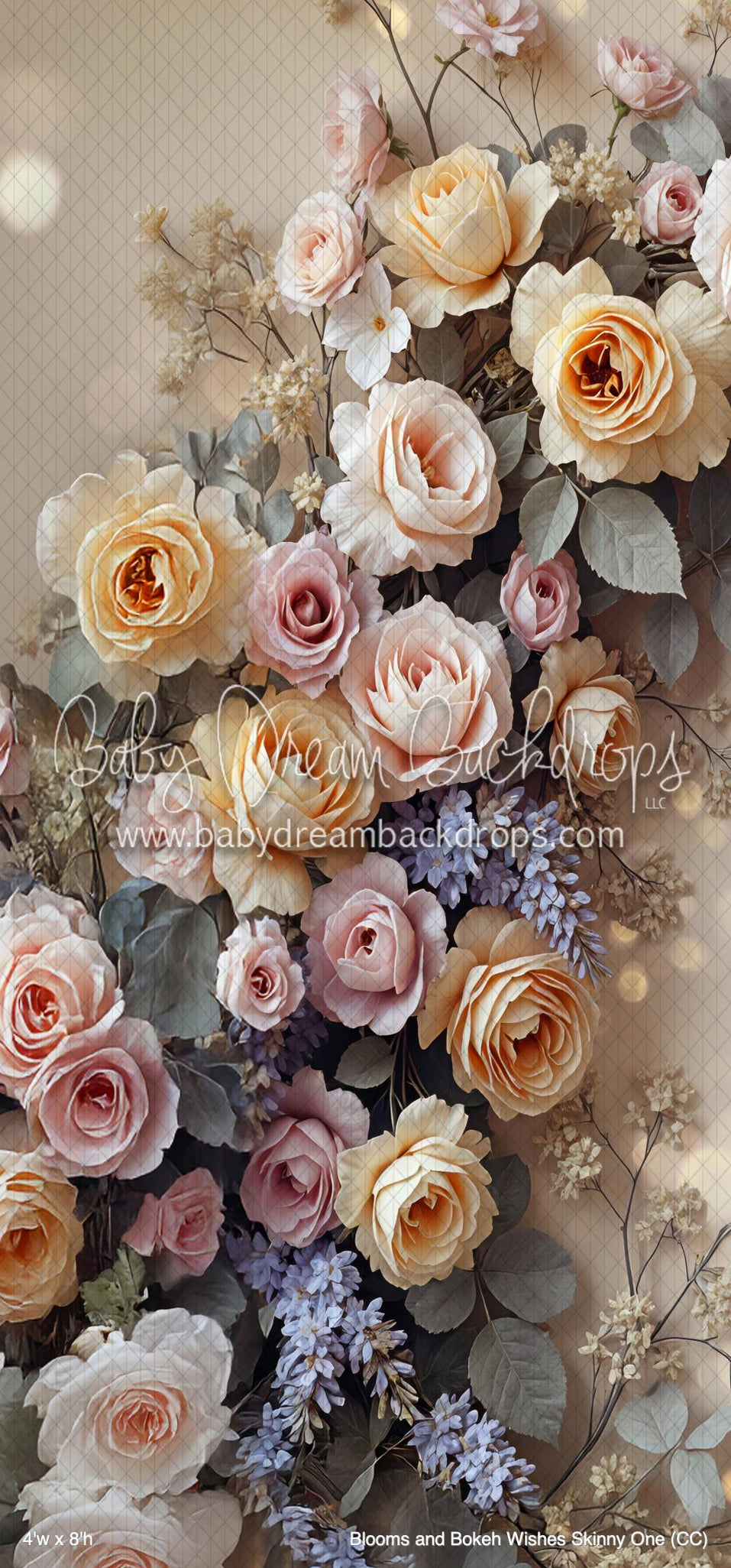 Blooms and Bokeh Wishes Skinny One (CC) — Baby Dream Backdrops