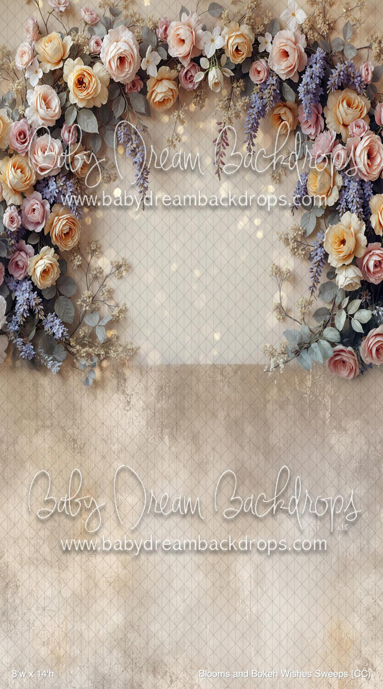 Blooms and Bokeh Wishes Sweeps (CC) — Baby Dream Backdrops