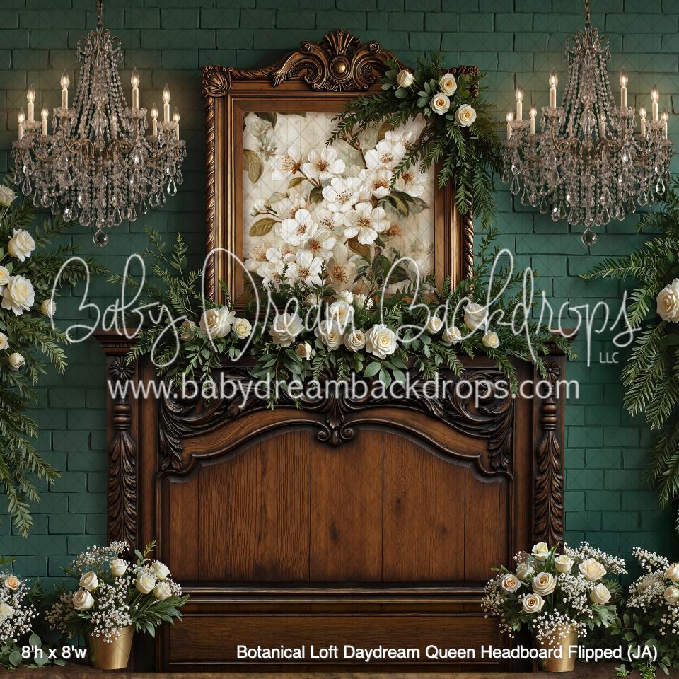 Botanical Loft Daydream Queen Headboard Flipped (JA) — Baby Dream Backdrops