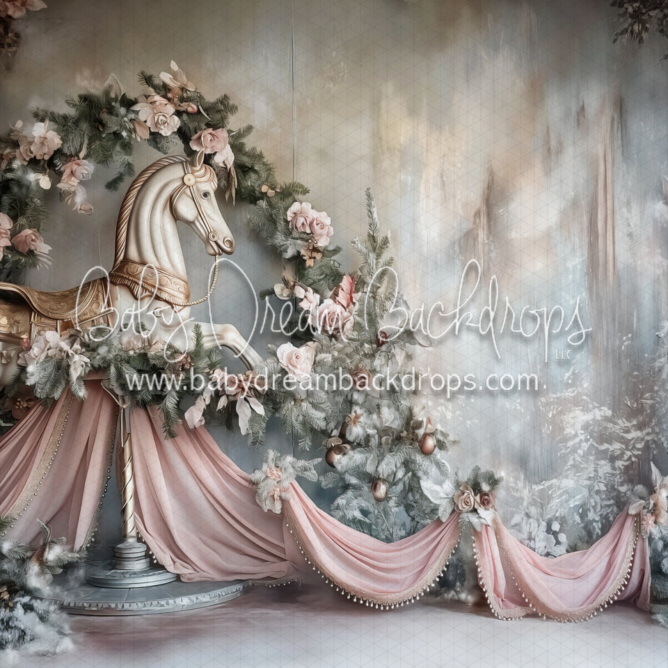 Carousel Christmas (Bush) (MD) — Baby Dream Backdrops