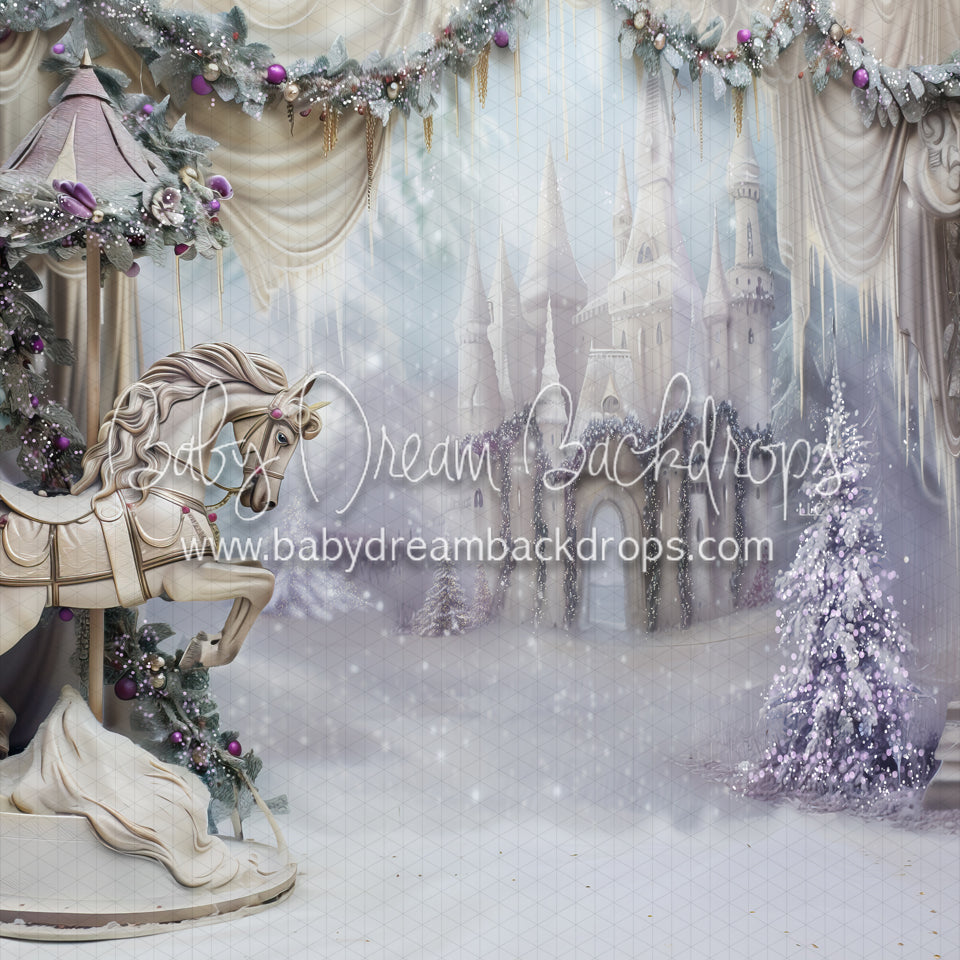 Carousel Christmas (Lilac Dreams) (MD) — Baby Dream Backdrops