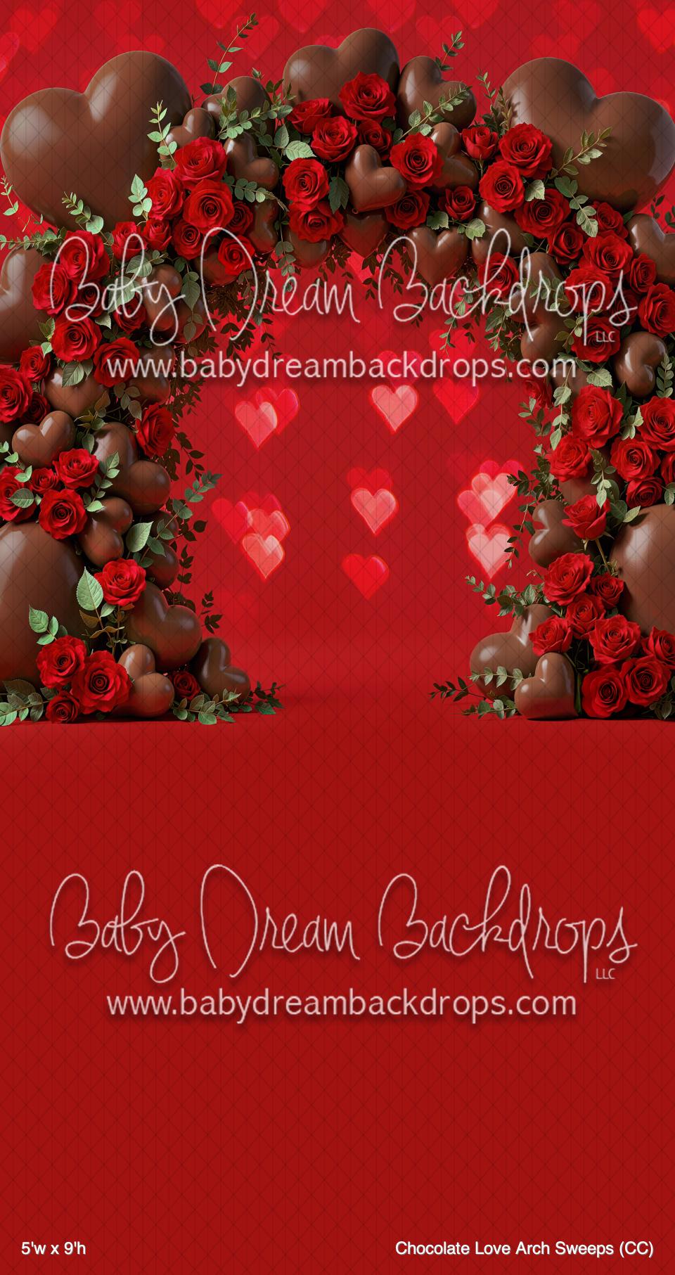 Chocolate Love Arch Sweeps (CC) — Baby Dream Backdrops