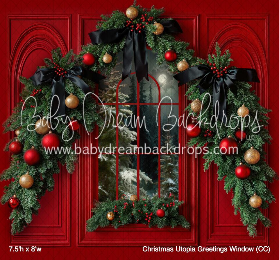 Christmas Utopia Greetings Window (CC) — Baby Dream Backdrops