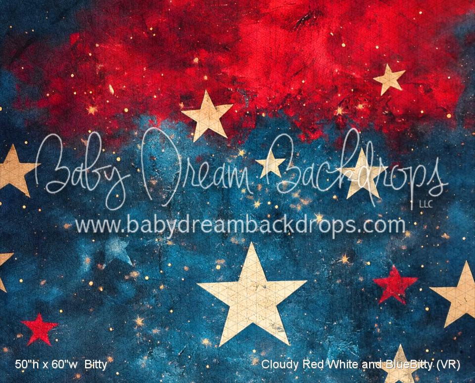 Cloudy Red White and Blue Bitty (VR) – Baby Dream Backdrops