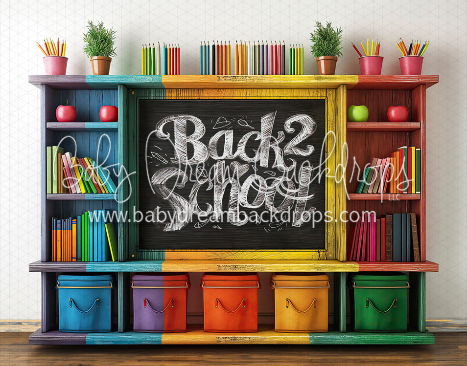 Colorful Cubbies with text (MD) — Baby Dream Backdrops