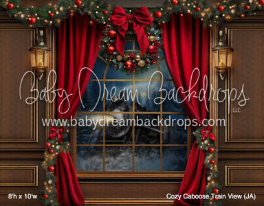 Cozy Caboose Train View (JA) — Baby Dream Backdrops