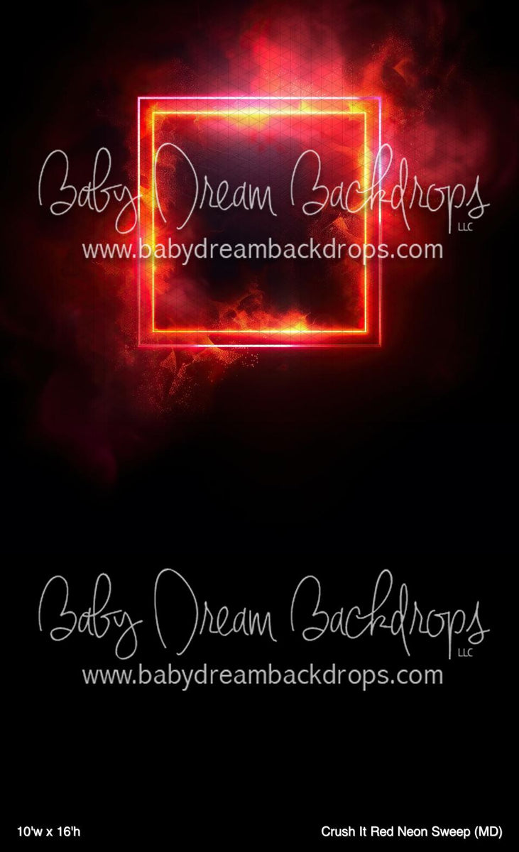 Crush It Red Neon Sweep (MD) – Baby Dream Backdrops