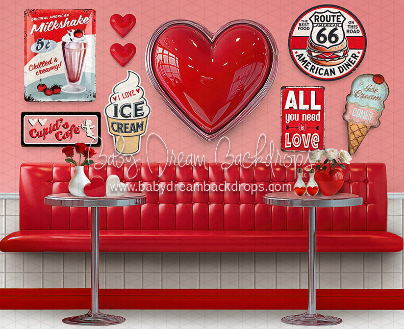 Cupid Cafe Booth (JA) — Baby Dream Backdrops