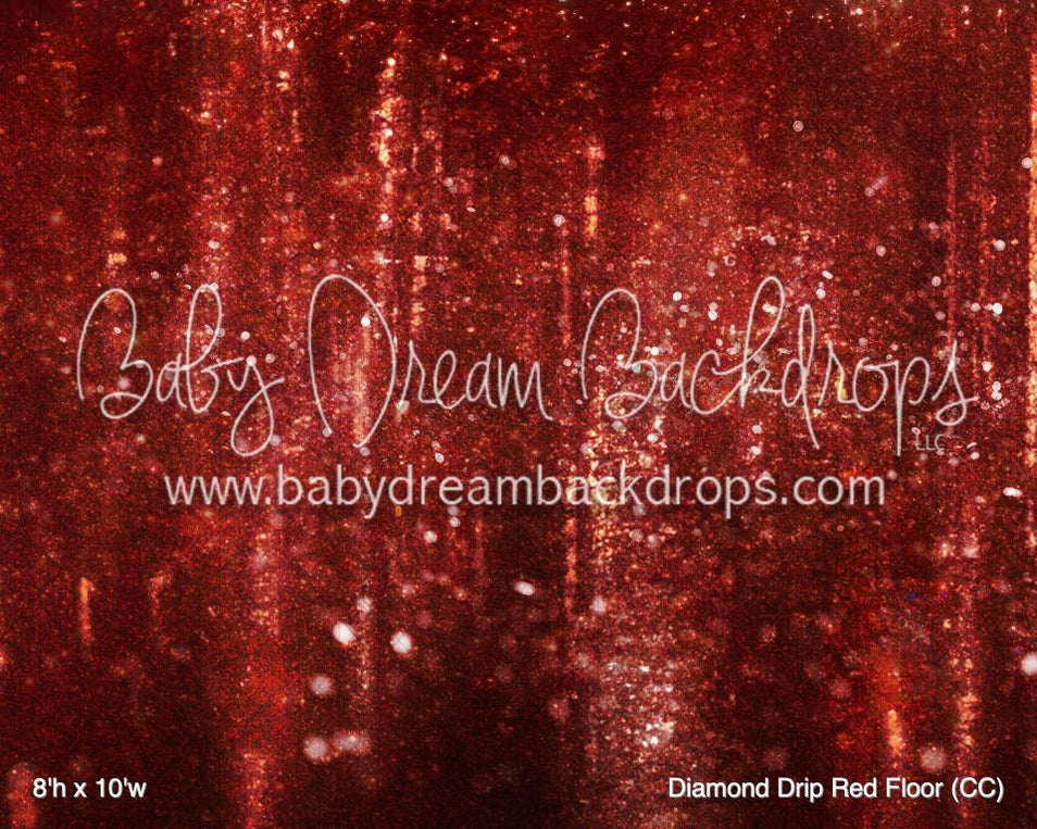 Diamond Drip Red Floor (CC) — Baby Dream Backdrops