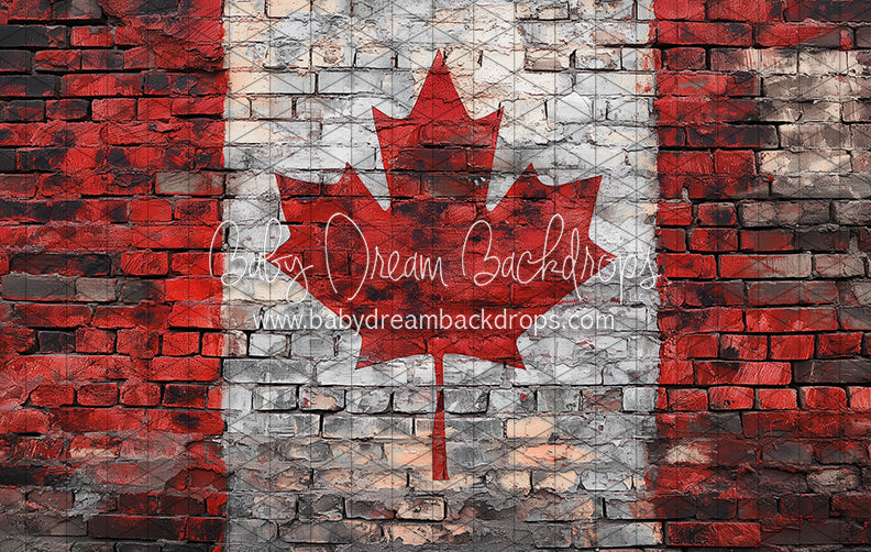 Distressed Canadian Flag Brick (JA) — Baby Dream Backdrops