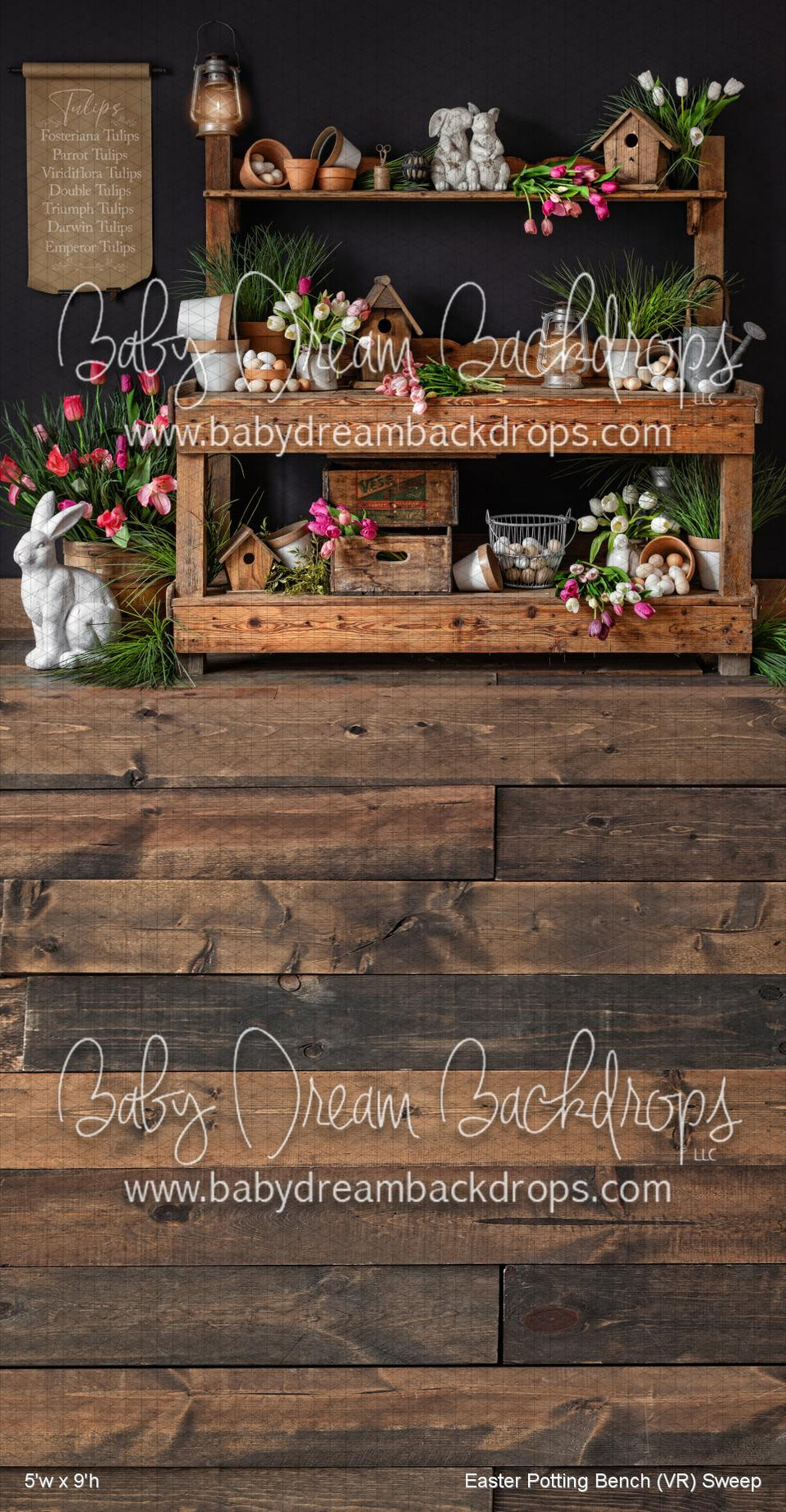 Easter Potting BENCH Sweep (VR) — Baby Dream Backdrops