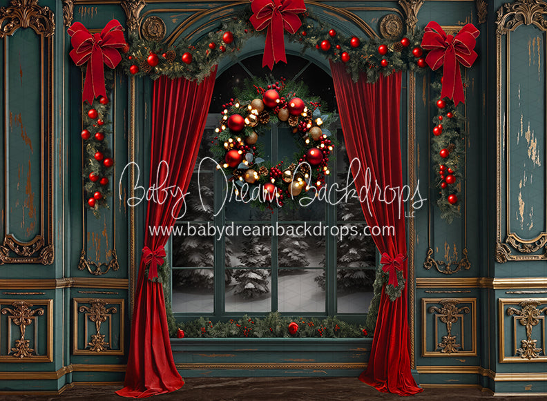 Fancy Claus Workshop Window (JA) – Baby Dream Backdrops