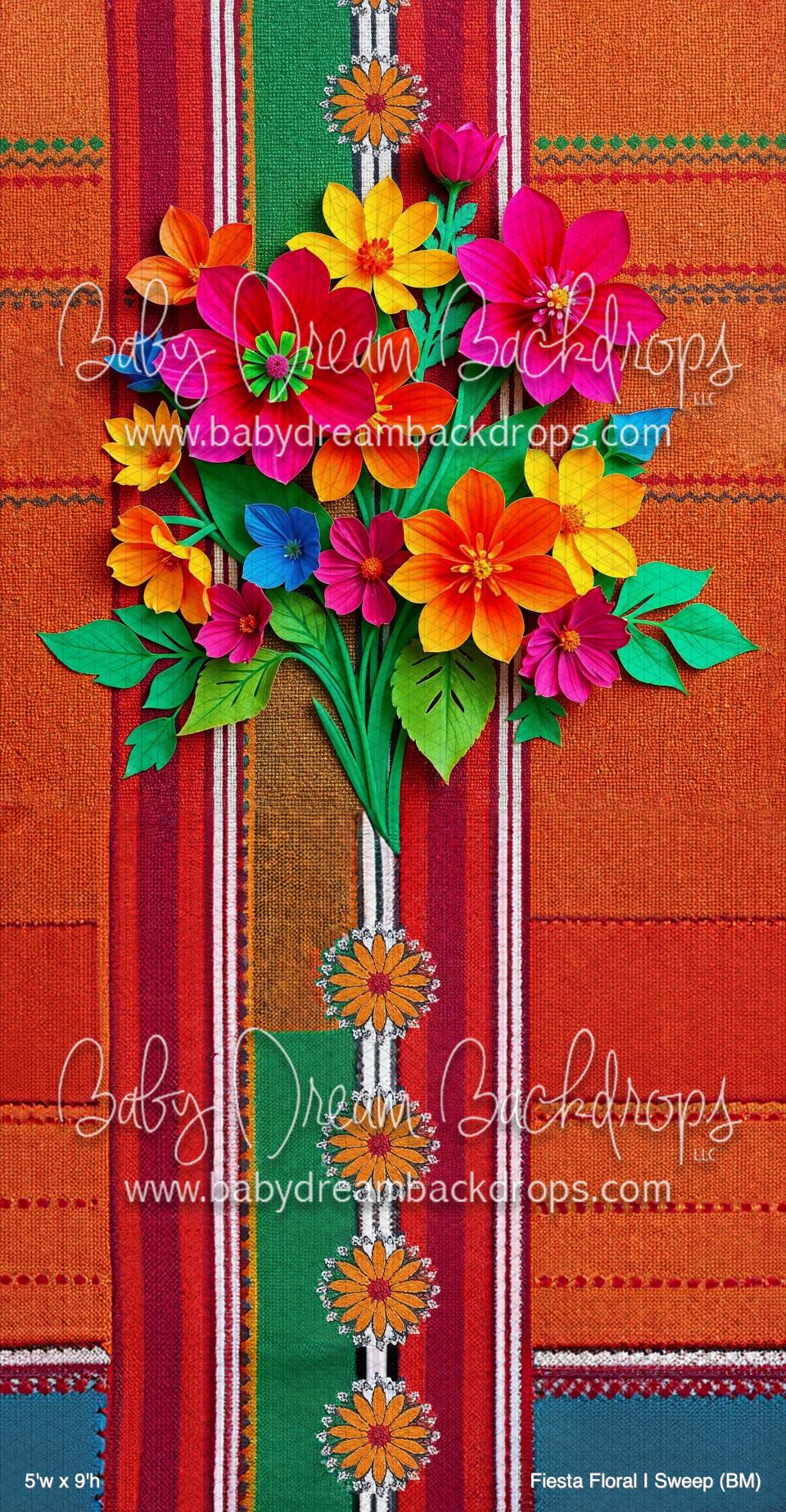 Fiesta Floral I Sweep (BM) — Baby Dream Backdrops