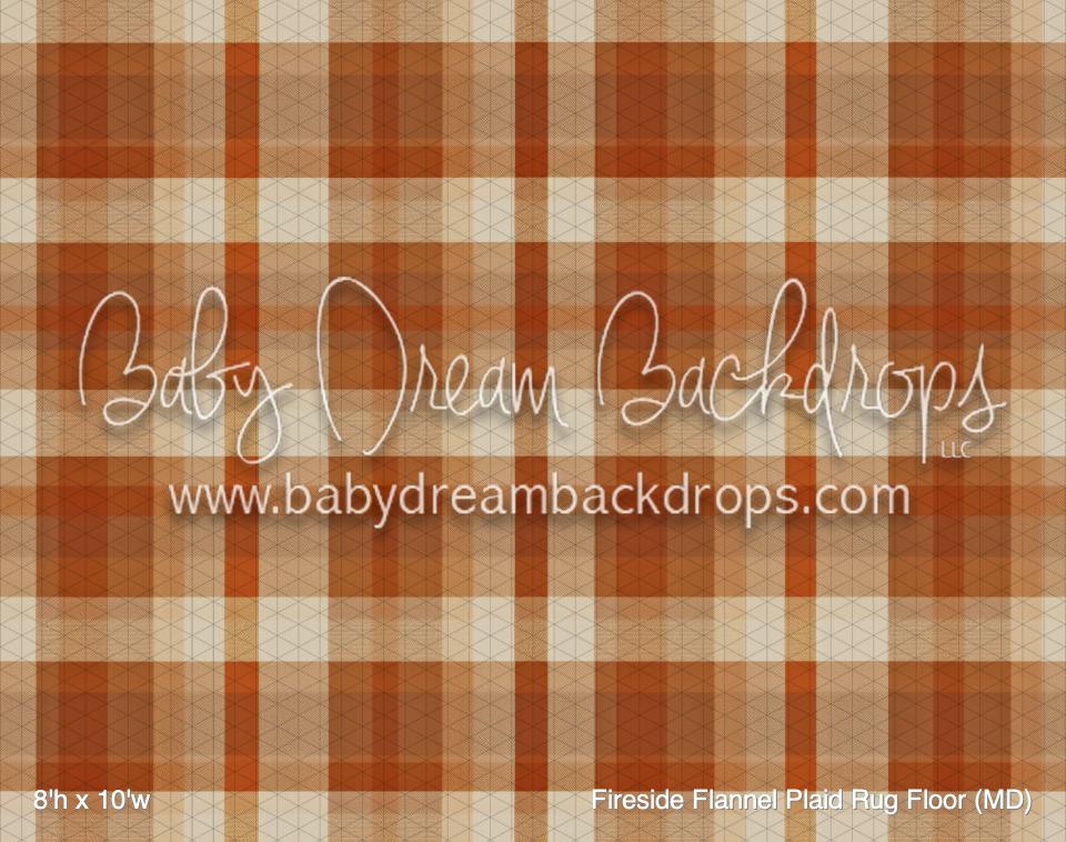 Fireside Flannel Plaid Rug Floor (MD) — Baby Dream Backdrops