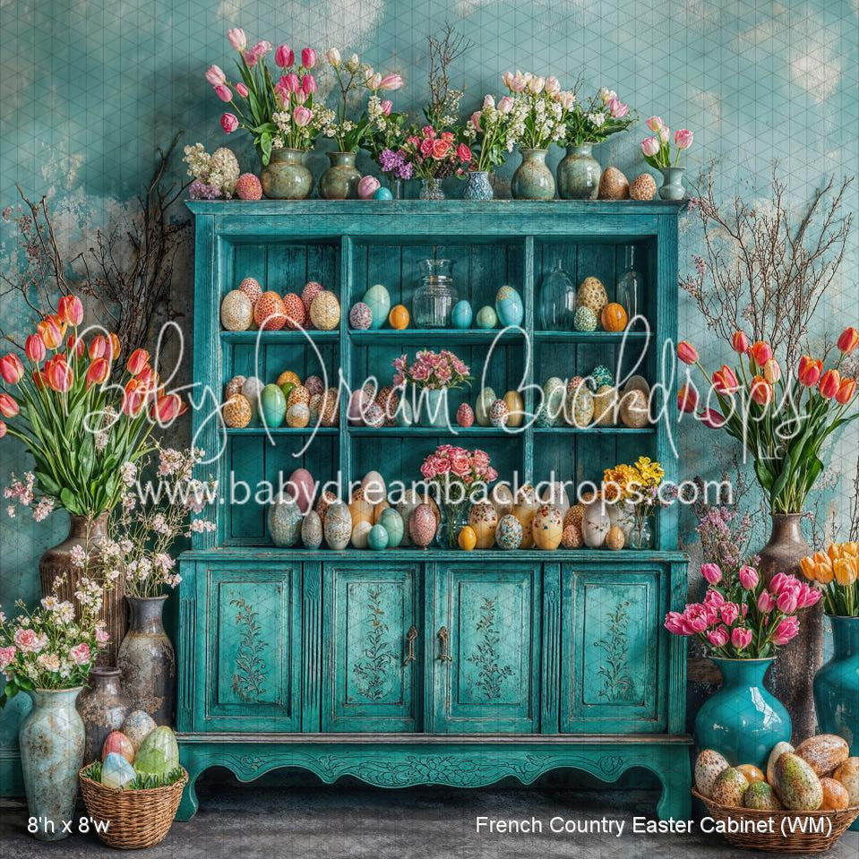 French Country Easter Cabinet (WM) — Baby Dream Backdrops