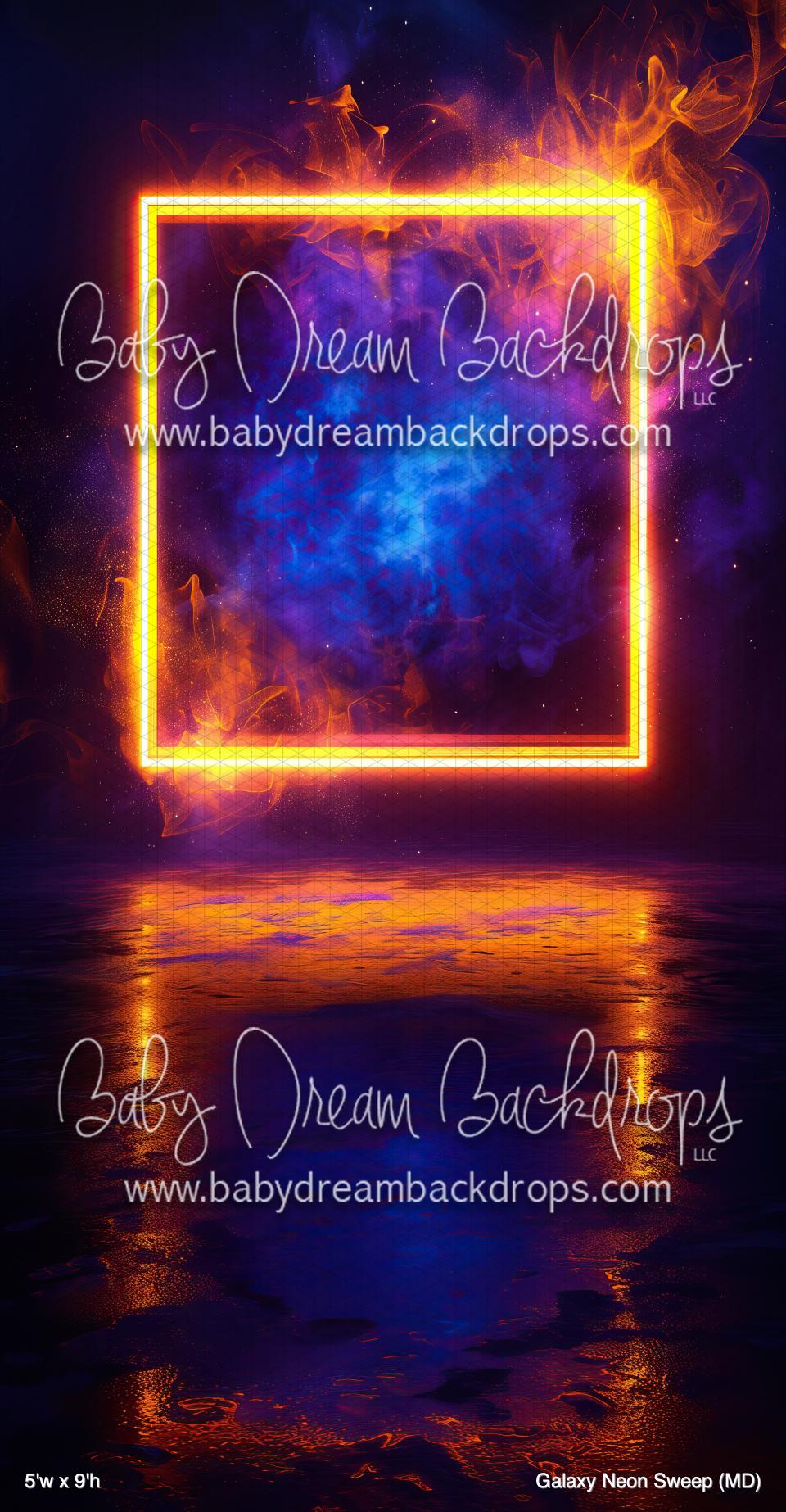 Galaxy Neon Sweep (MD) — Baby Dream Backdrops