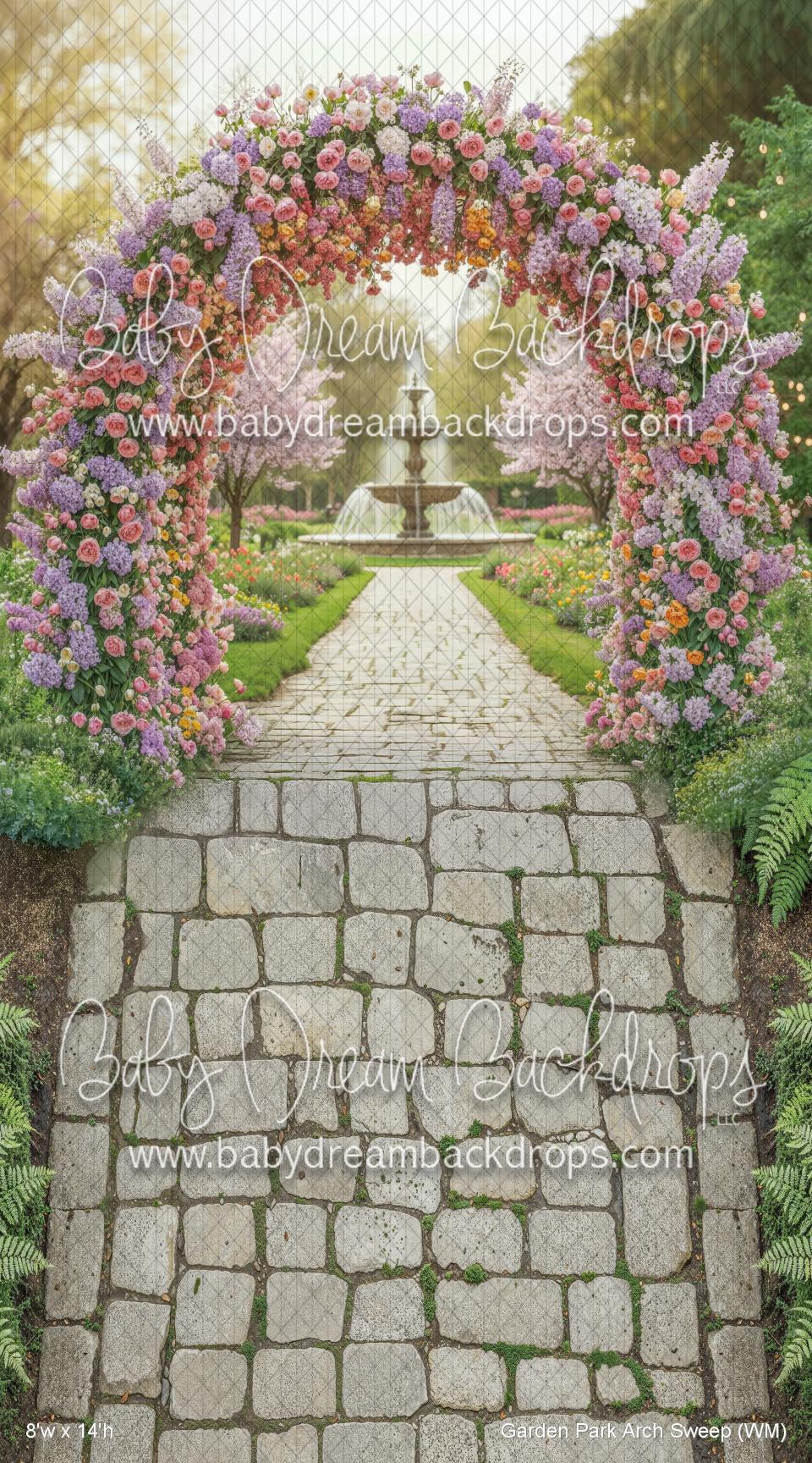 Garden Park Arch Sweep (WM) — Baby Dream Backdrops