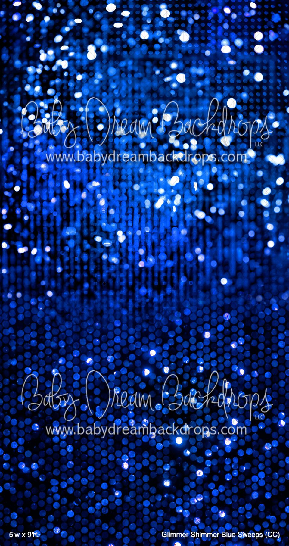 Glimmer Shimmer Blue Sweeps (CC) — Baby Dream Backdrops