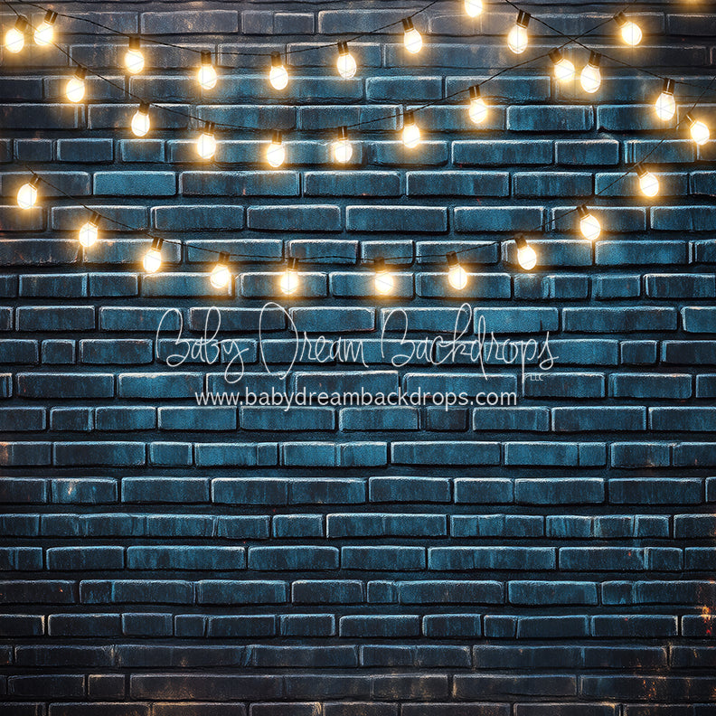 Grad Alley Brick with Lights (JA) — Baby Dream Backdrops