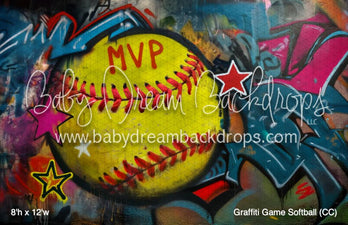 Graffiti Game Softball (CC) — Baby Dream Backdrops