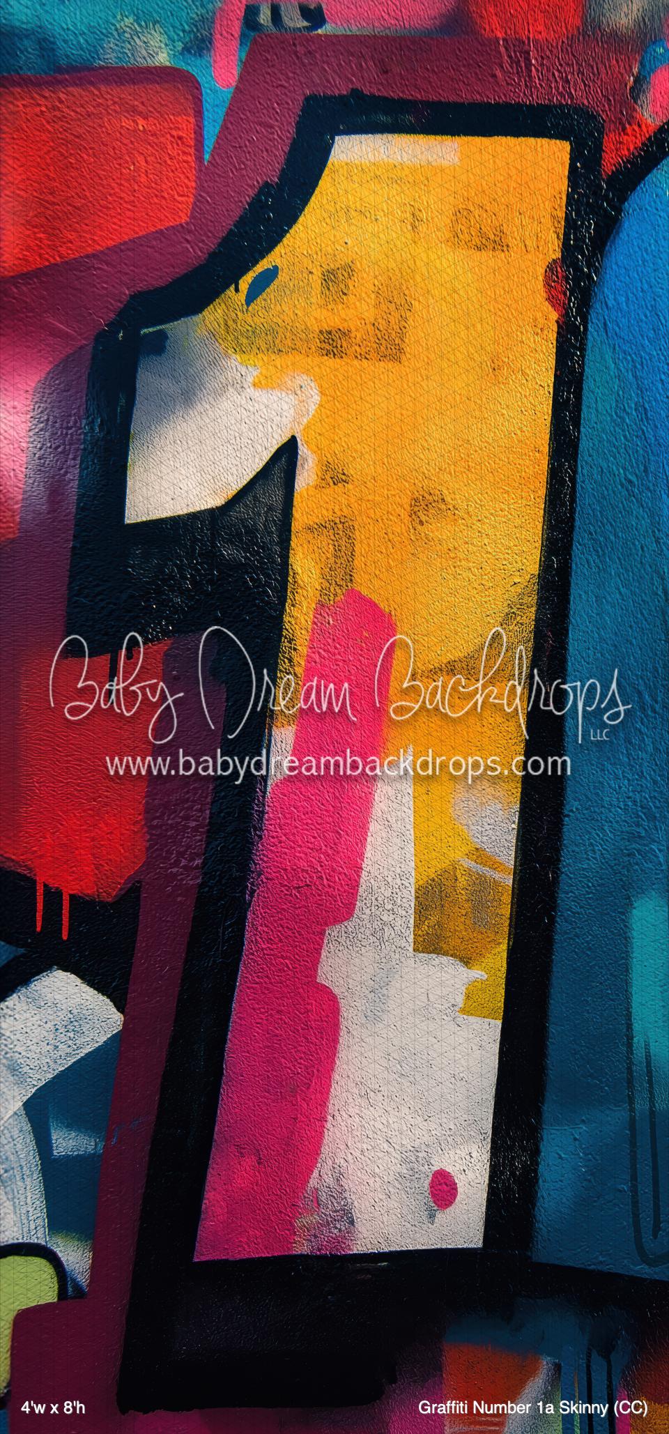 Graffiti Number 1a Skinny (CC) — Baby Dream Backdrops