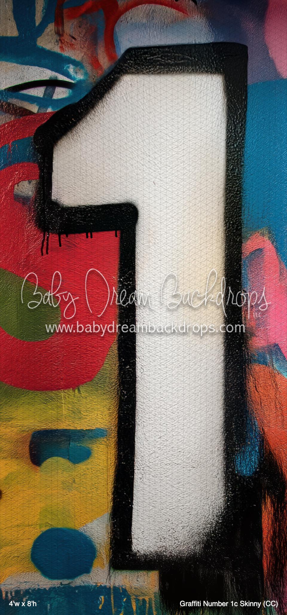 Graffiti Number 1c Skinny (CC) — Baby Dream Backdrops