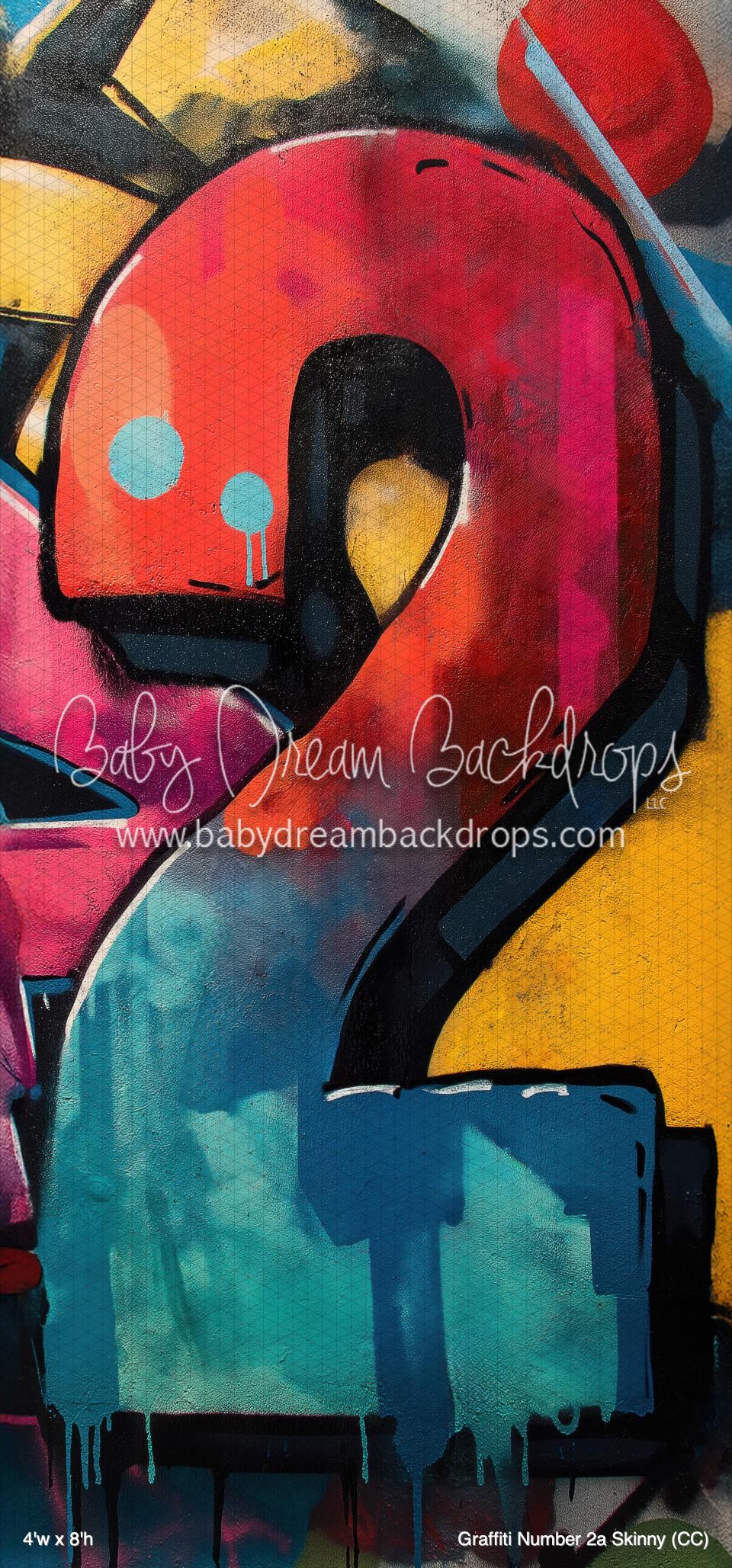 Graffiti Number 2a Skinny (CC) — Baby Dream Backdrops