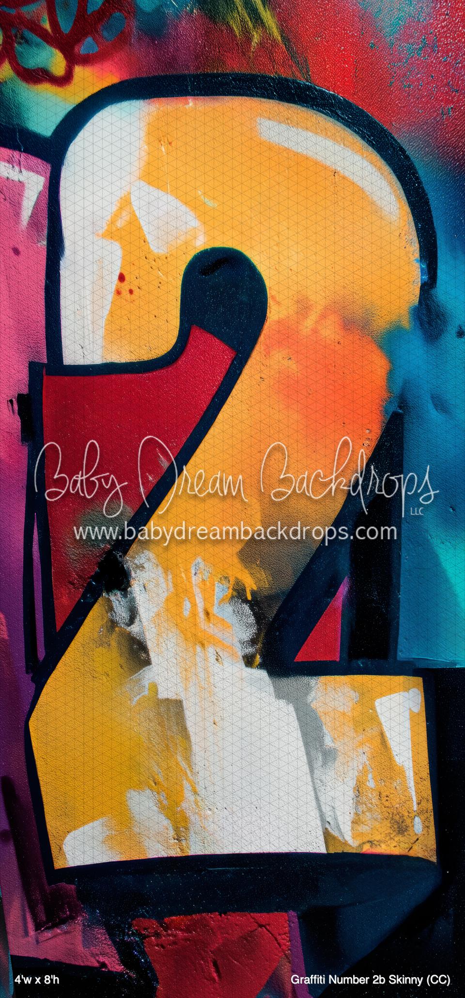 Graffiti Number 2b Skinny (CC) — Baby Dream Backdrops