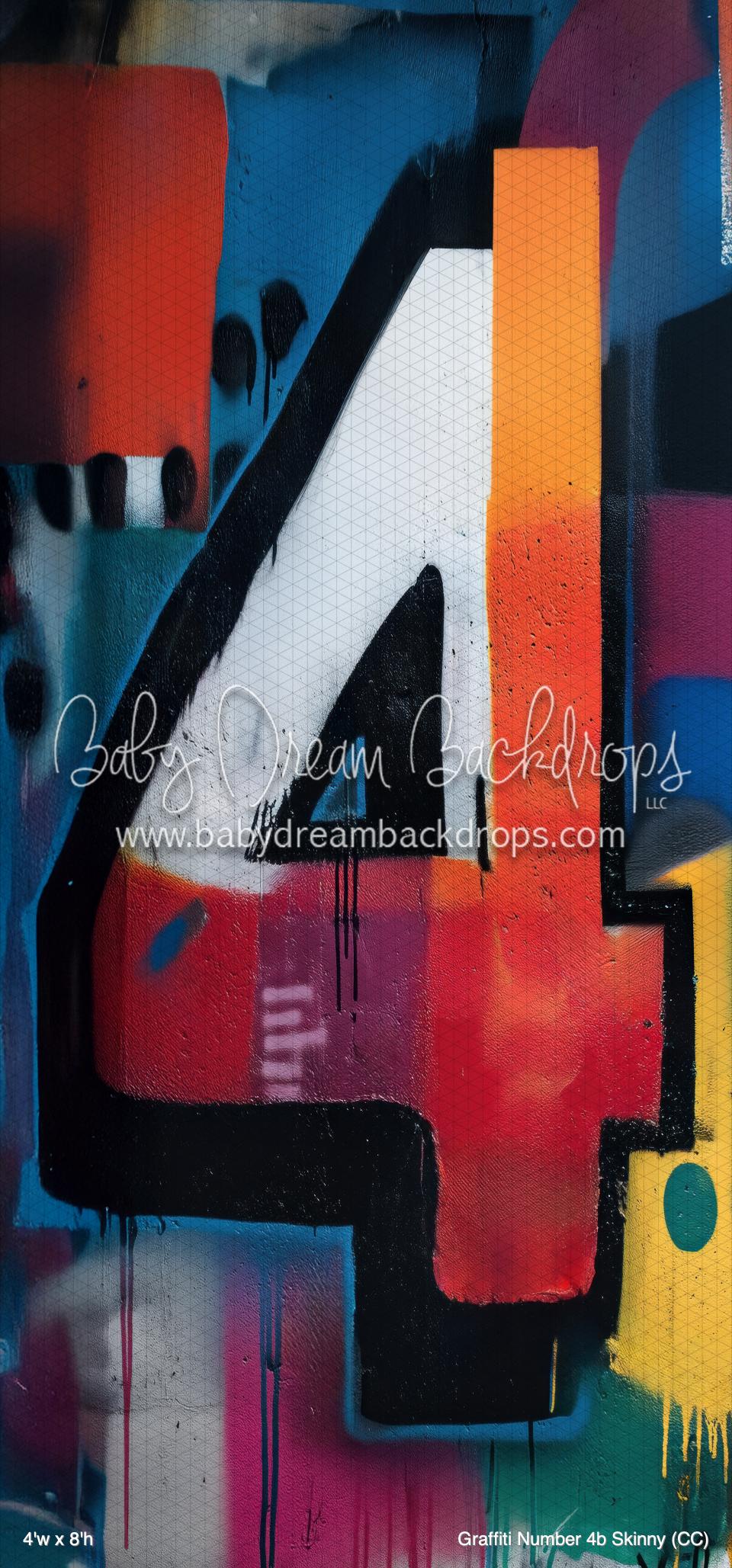 Graffiti Number 4b Skinny (CC) — Baby Dream Backdrops