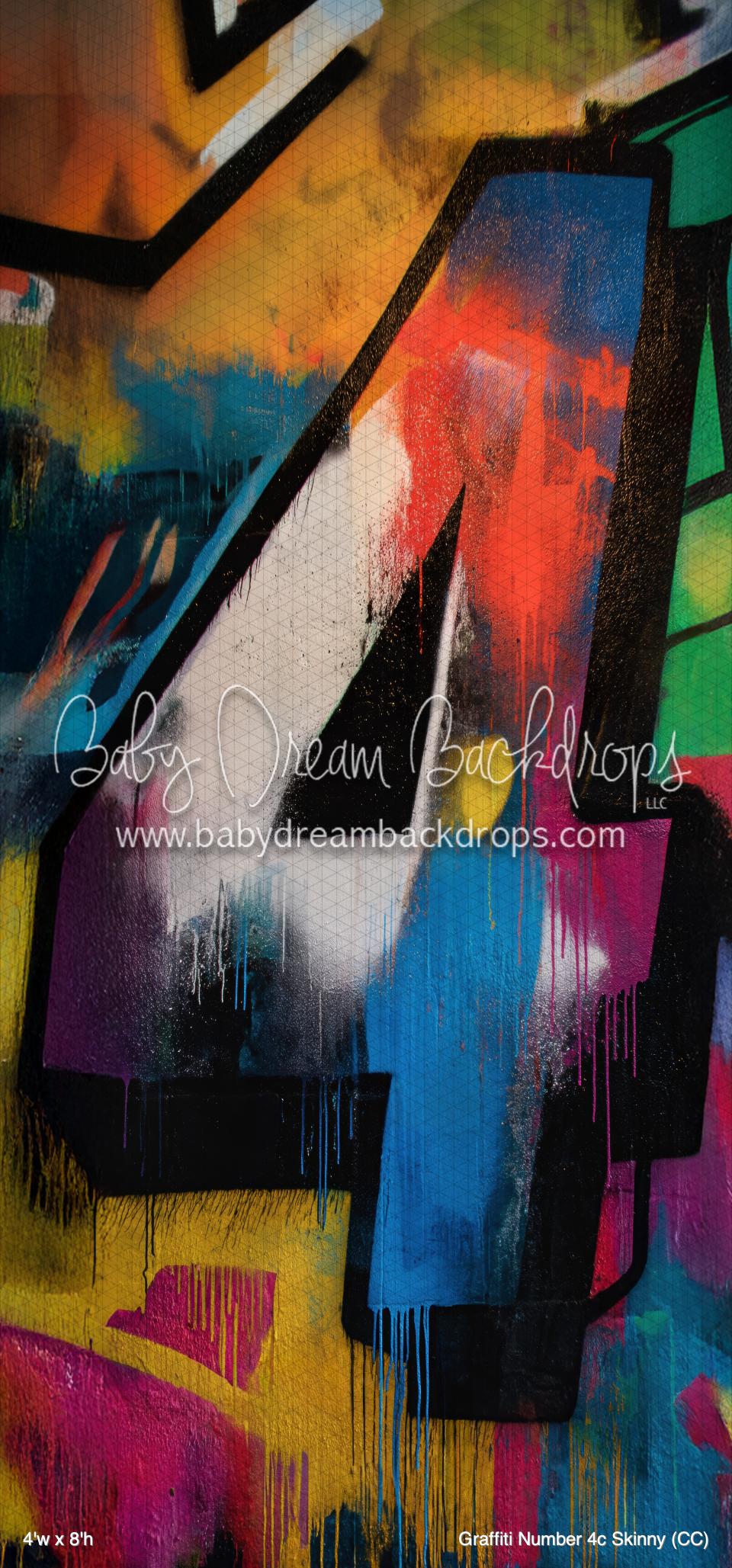 Graffiti Number 4c Skinny (CC) — Baby Dream Backdrops