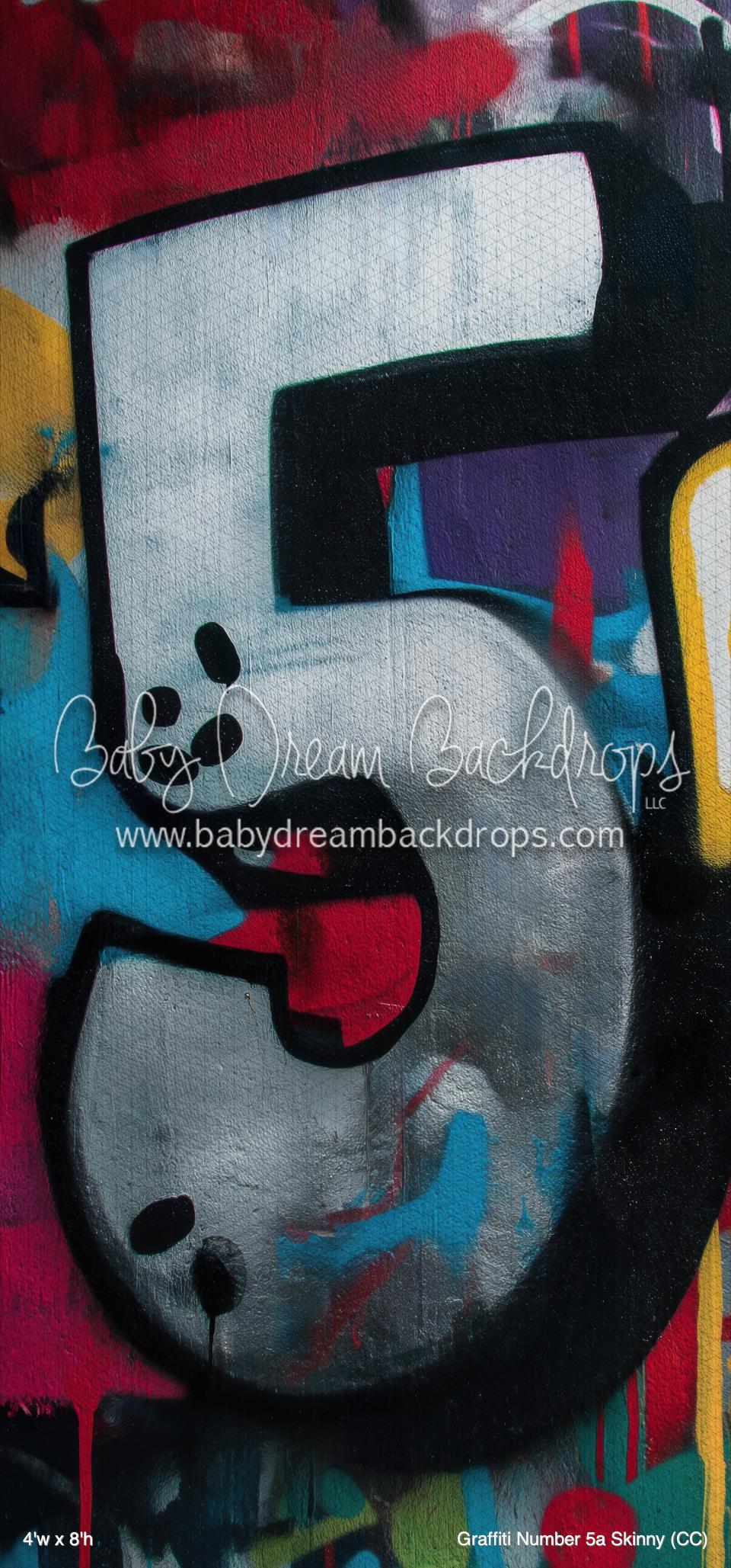 Graffiti Number 5a Skinny (CC) — Baby Dream Backdrops
