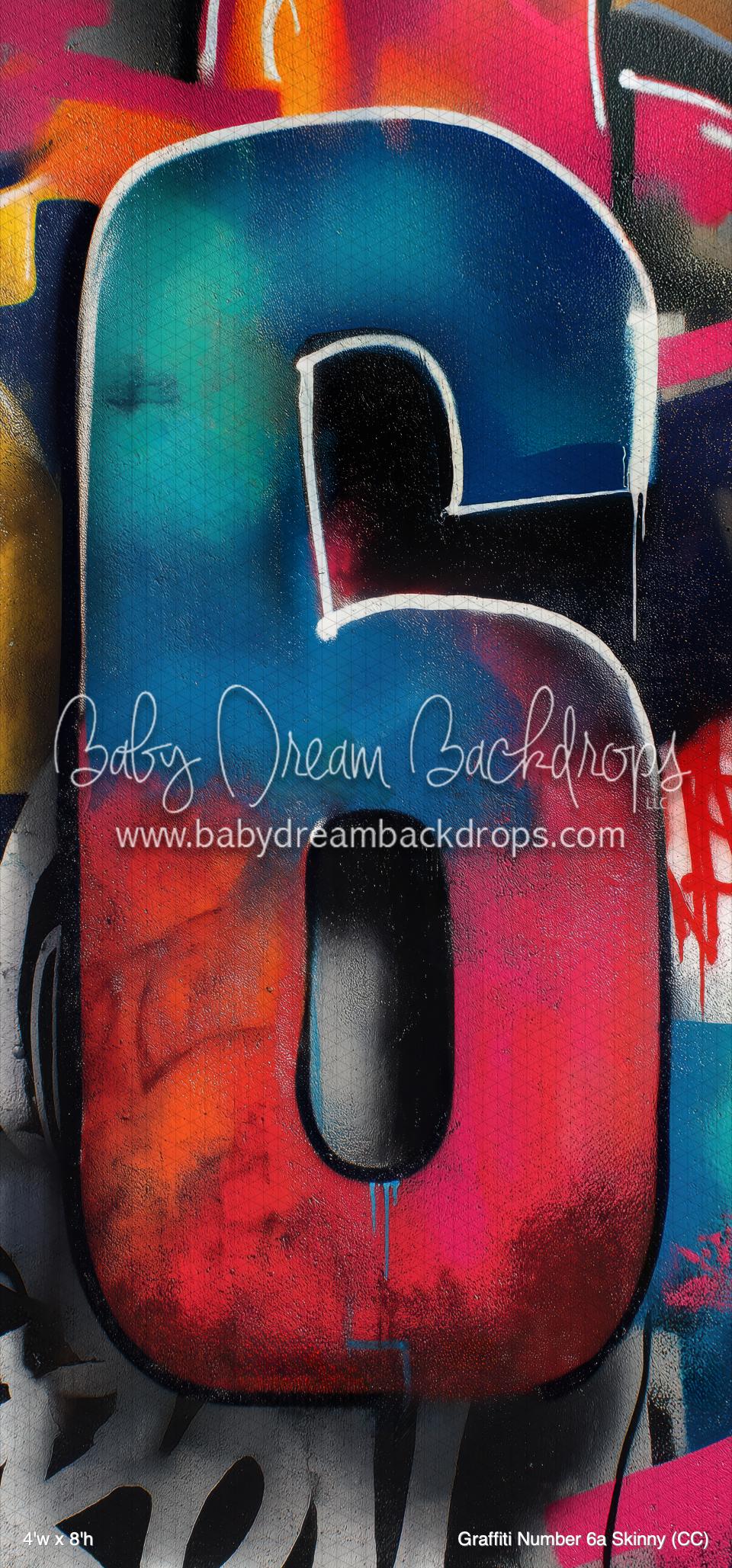 Graffiti Number 6a Skinny (CC) — Baby Dream Backdrops