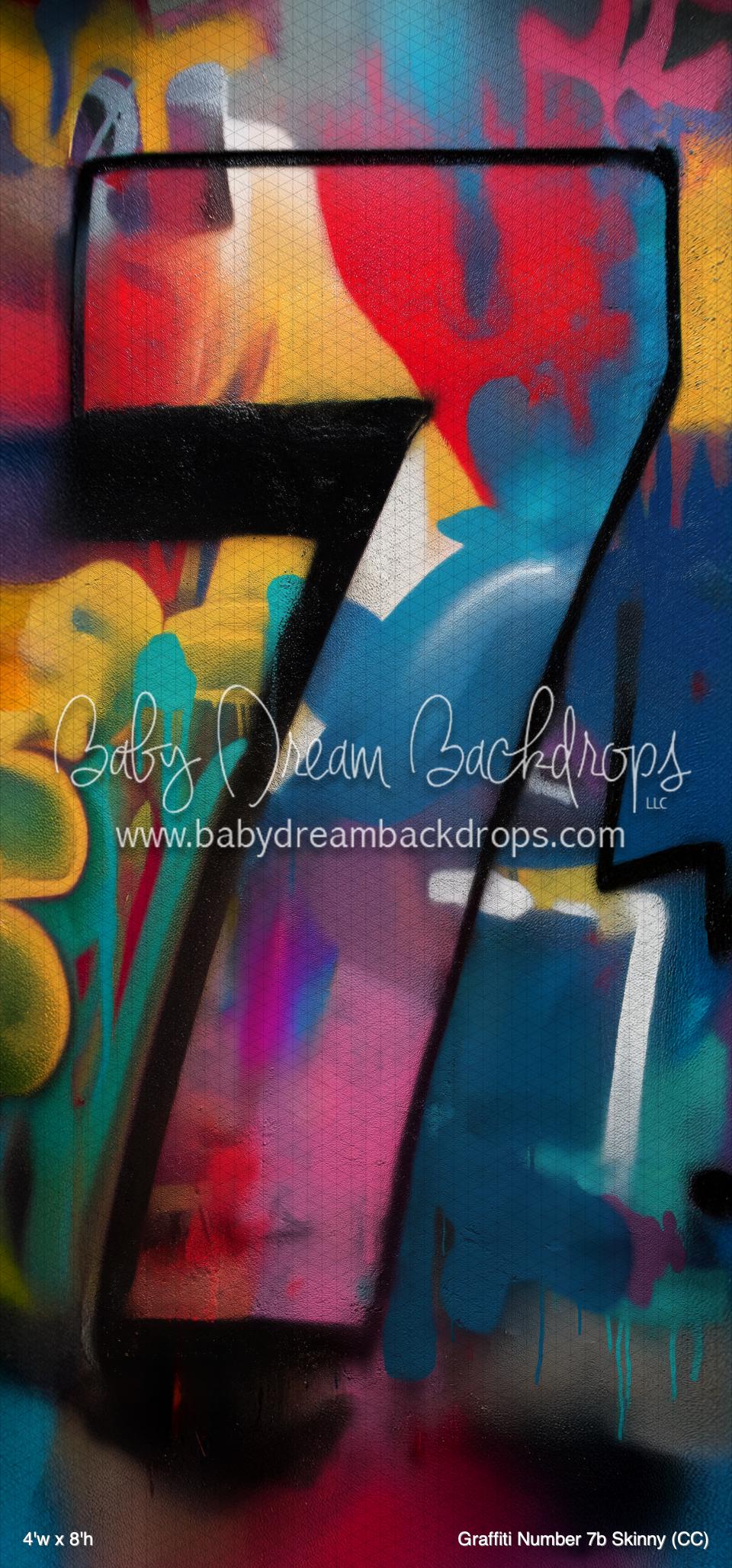 Graffiti Number 7b Skinny (CC) — Baby Dream Backdrops