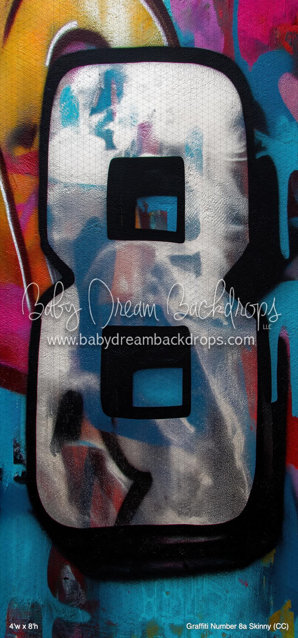 Graffiti Number 8a Skinny (CC) — Baby Dream Backdrops