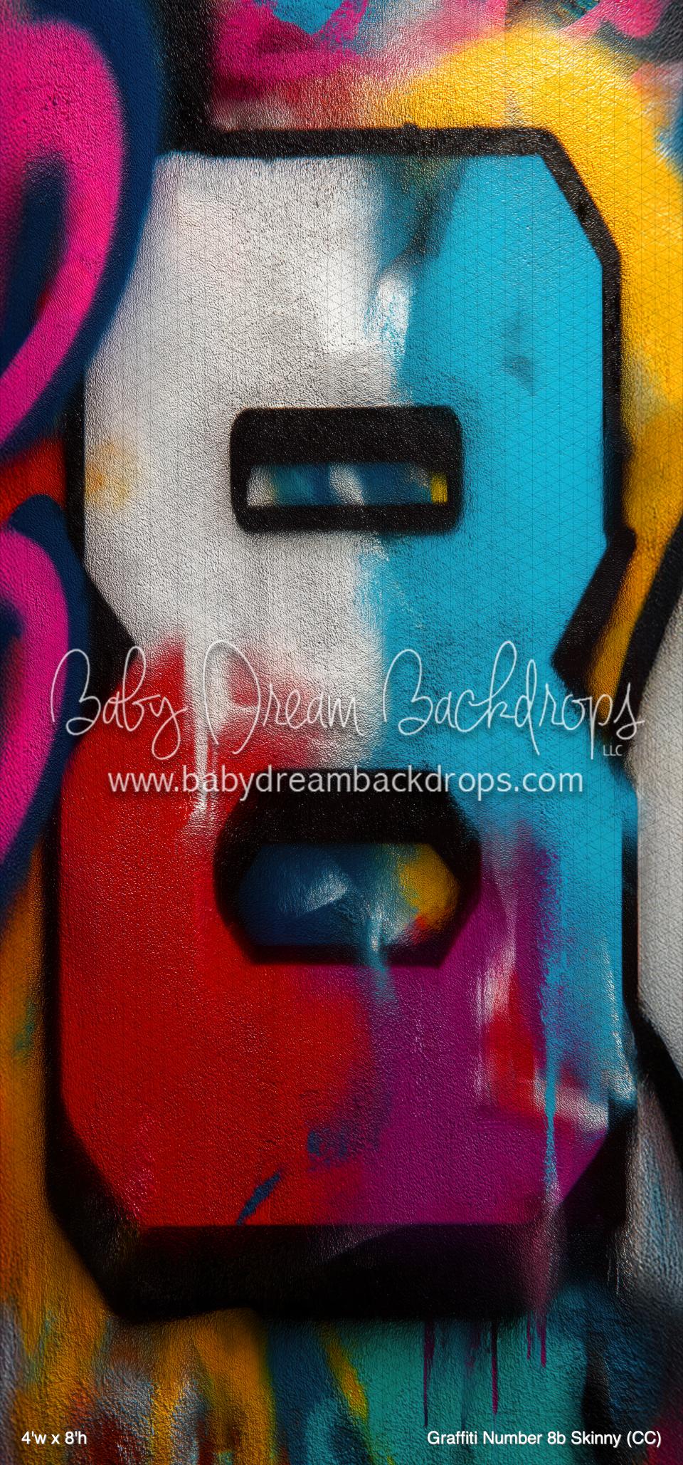 Graffiti Number 8b Skinny (CC) — Baby Dream Backdrops