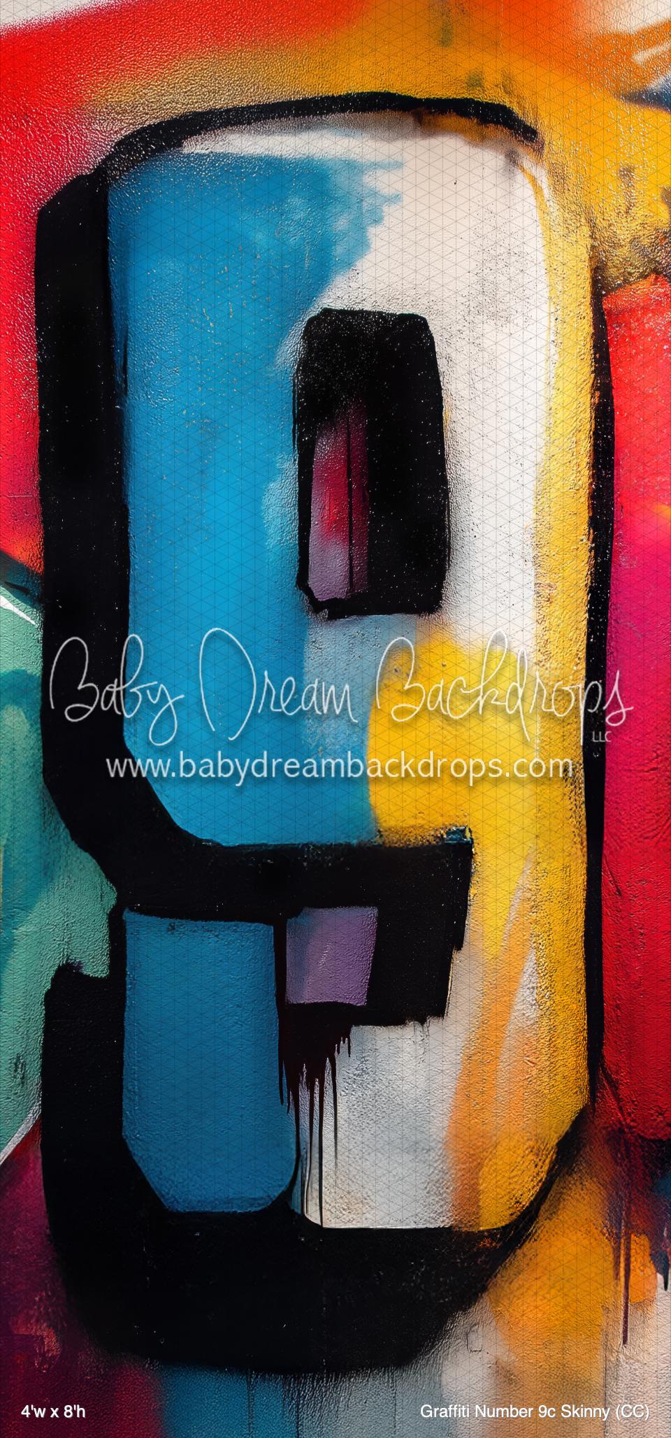 Graffiti Number 9c Skinny (CC) — Baby Dream Backdrops
