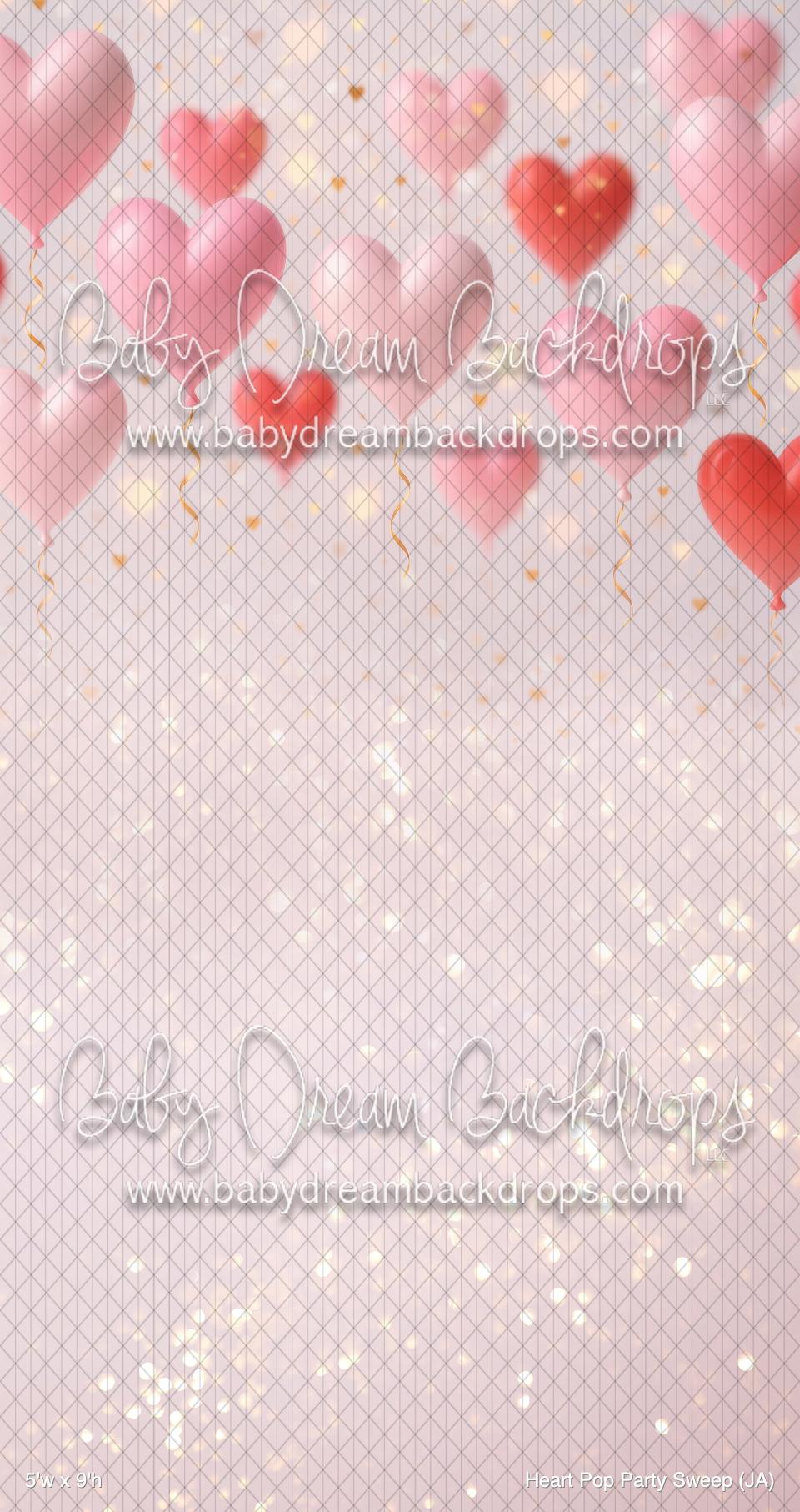 Heart Pop Party Sweep (JA) — Baby Dream Backdrops