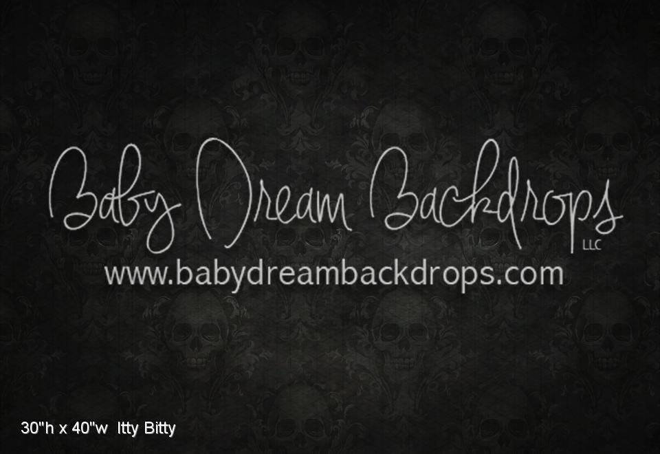 Itty Bitty Gothic Damask (WM) — Baby Dream Backdrops