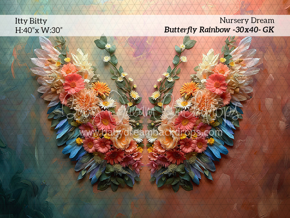 Itty Bitty Nursery Dream Butterfly Rainbow (GK) — Baby Dream Backdrops